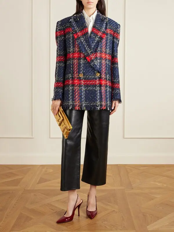 Balmain Checked Tweed Jacket