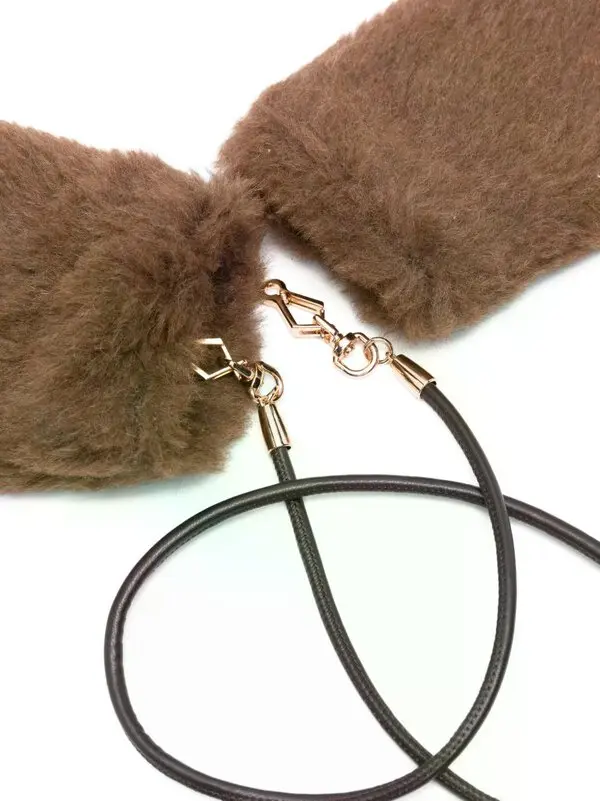 Max Mara Drawstring Mittens - Brown