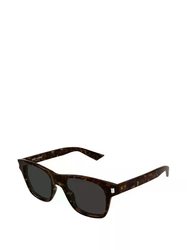 Saint Laurent Tortoiseshell Square Frame Sunglasses