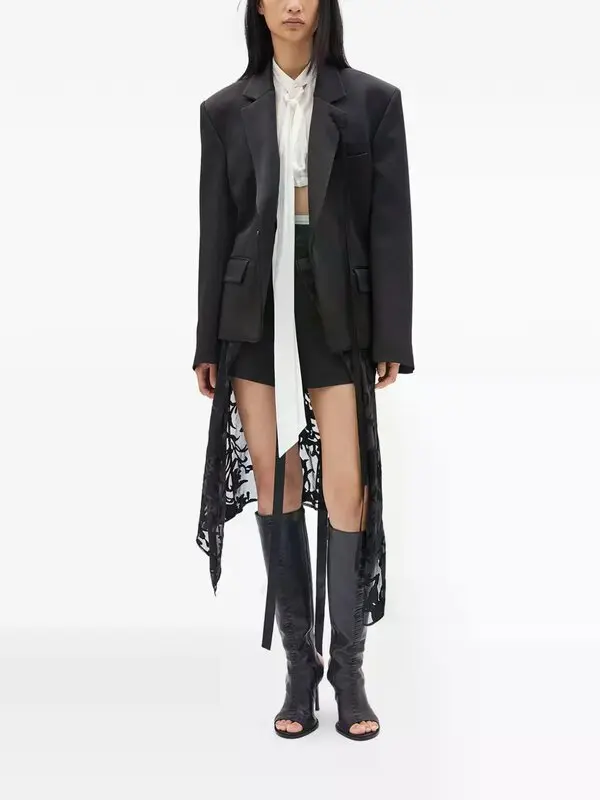 ANN DEMEULEMEESTER Susa Floral-appliqué Fitted Jacket