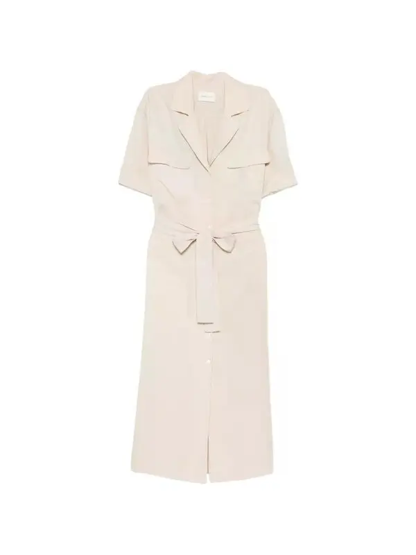 Gant Button-fastening Belted Midi Shirt Dress - Neutrals