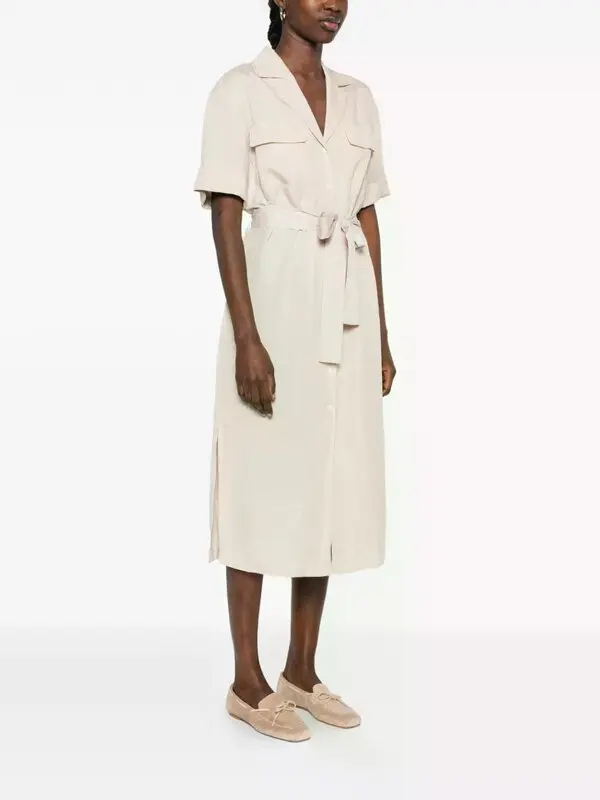 Gant Button-fastening Belted Midi Shirt Dress