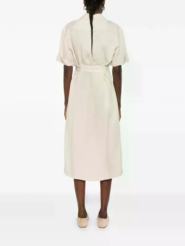 Gant Button-fastening Belted Midi Shirt Dress