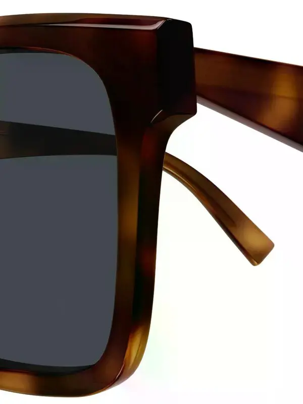 Saint Laurent Square Frame Tortoiseshell Sunglasses