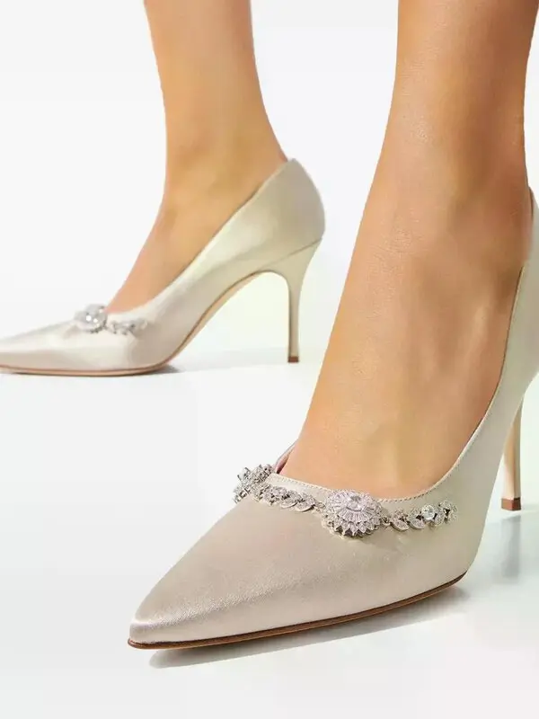 Manolo Blahnik Embellished Pointed Pumps