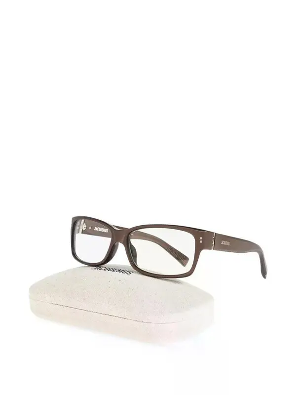 Jacquemus Rectangle Frame Eyeglasses - Brown