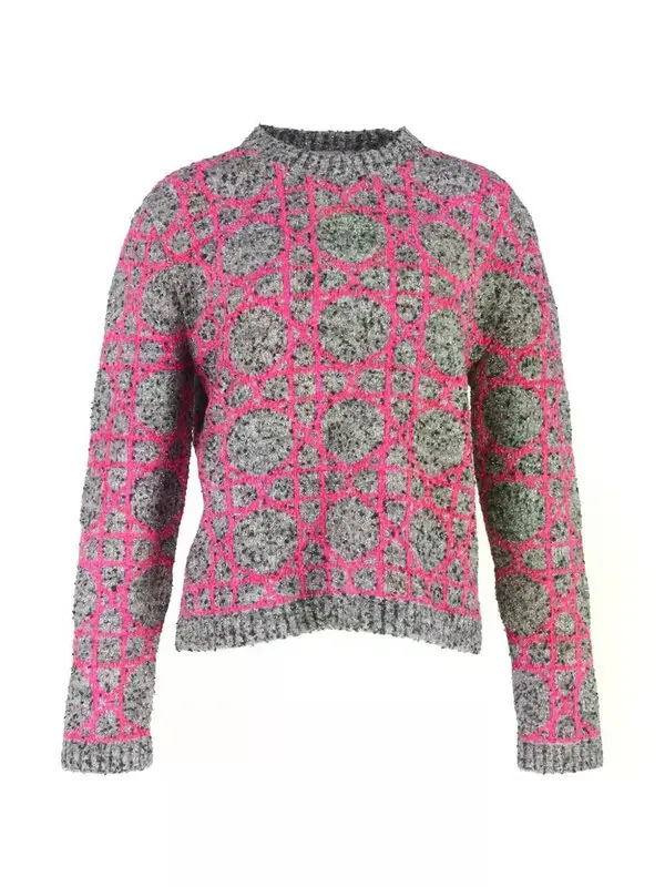 Dior 2024 Cannage Pattern Round Neck Sweater