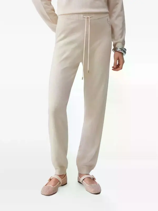 Liu Jo Beige Drawstring Waistband Track Pants - Neutrals