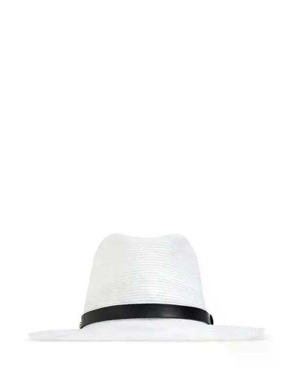 Emporio Armani Wide Brim Fedora Hat - White