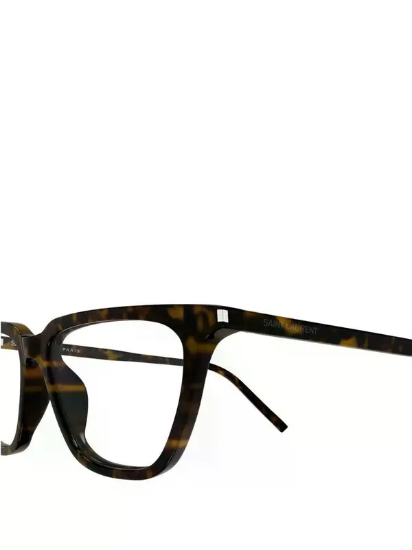 Saint Laurent Square Frame Eyeglasses - Brown