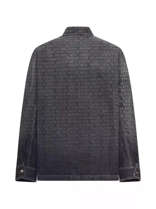 Balenciaga Logo Print Shirt Jacket