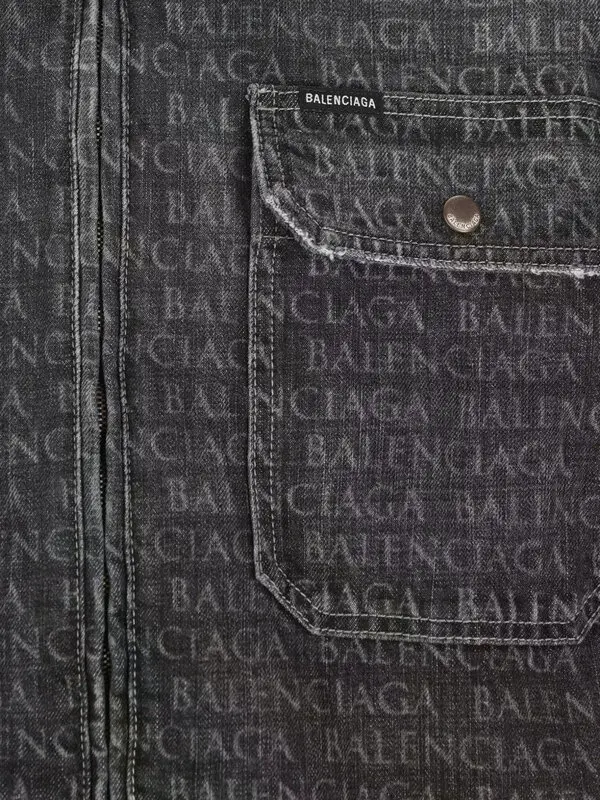 Balenciaga Logo Print Shirt Jacket
