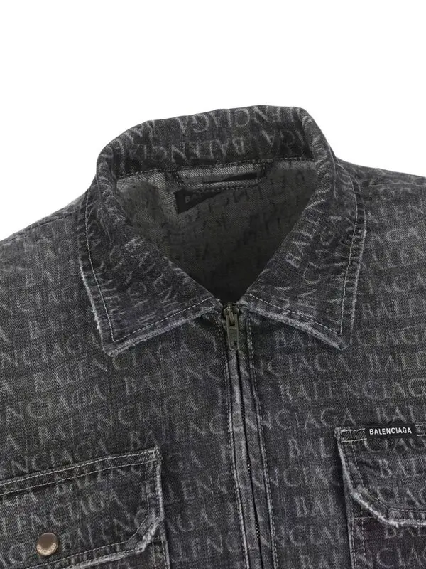 Balenciaga Logo Print Shirt Jacket