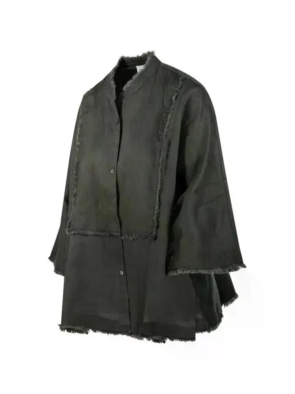 P.a.r.o.s.h Frayed Trim Button-fastening Shirt