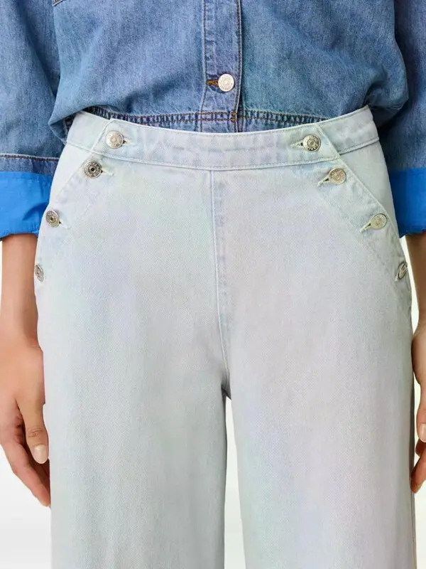 Claudie Pierlot Buttoned Wide-leg Jeans