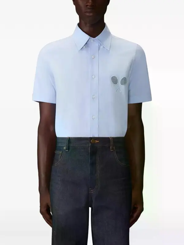 Thom Browne Racket-embroidery Short-sleeve Shirt
