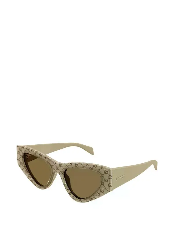 Gucci Monogram Geometric-frame Sunglasses