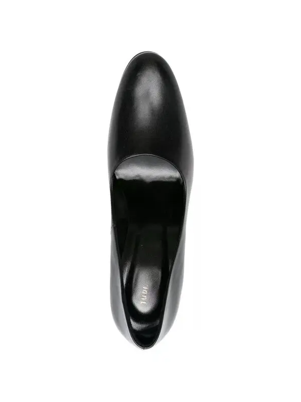 JUDE Date Leather Stiletto Pumps - Black