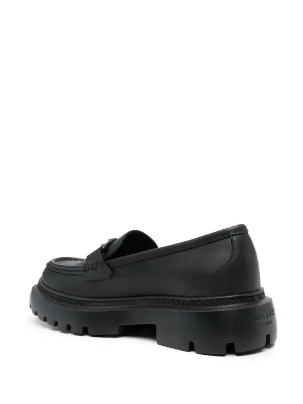 Bally Matte Logo Plaque Loafers