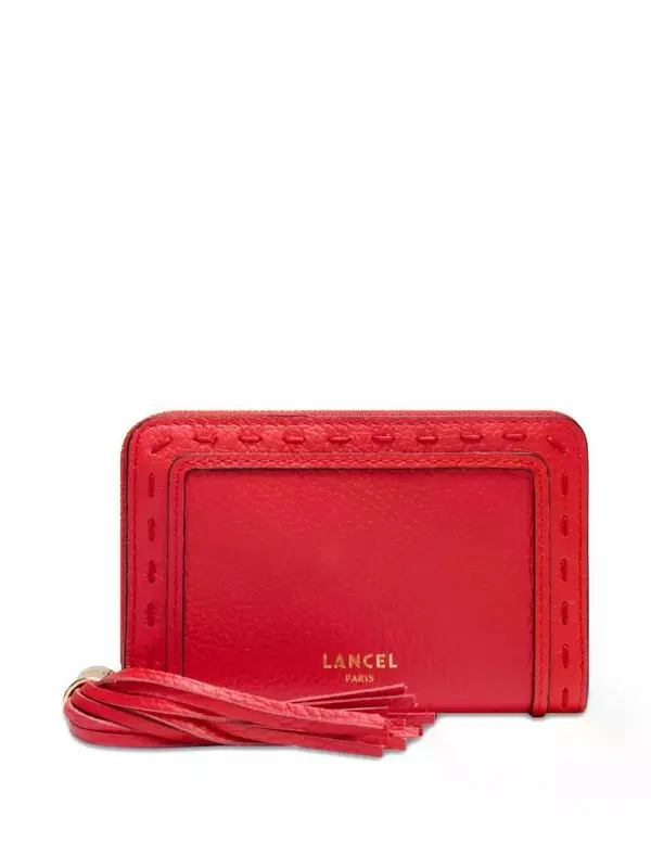 LANCEL Tassel Zip-around Wallet - Red