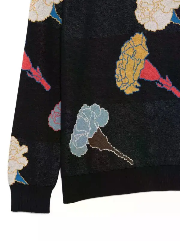 Paul Smith Carnation Floral Knit Sweater