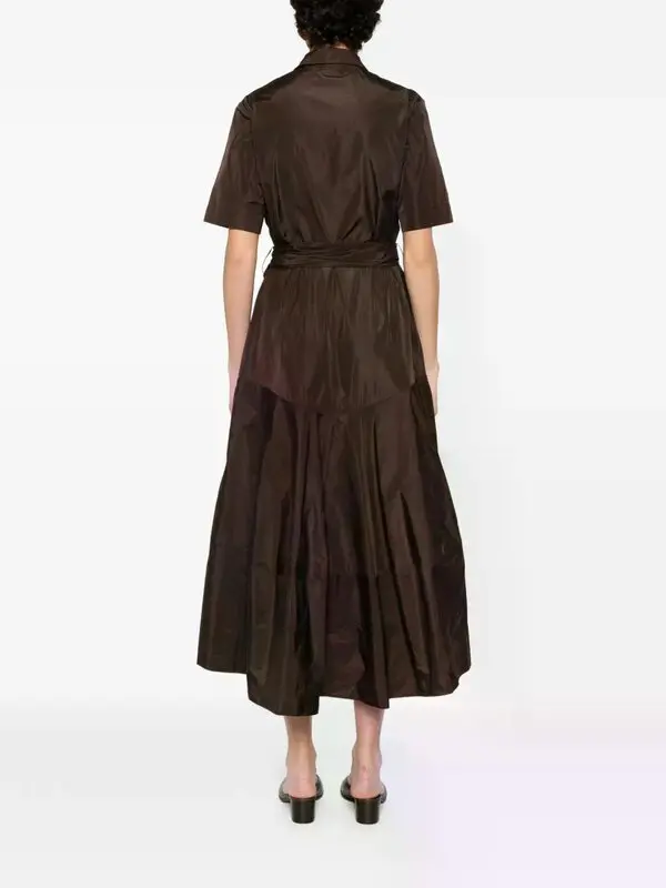 P.a.r.o.s.h Belted Shirt Dress - Brown