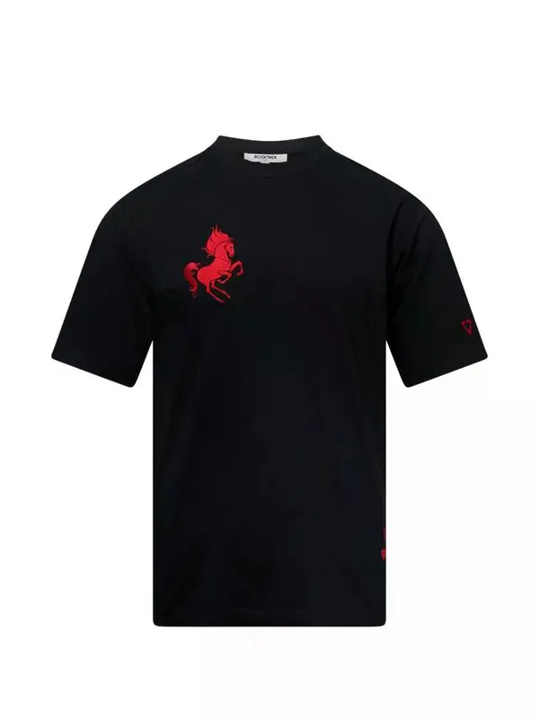 BLACKJACK Horse-motif T-shirt
