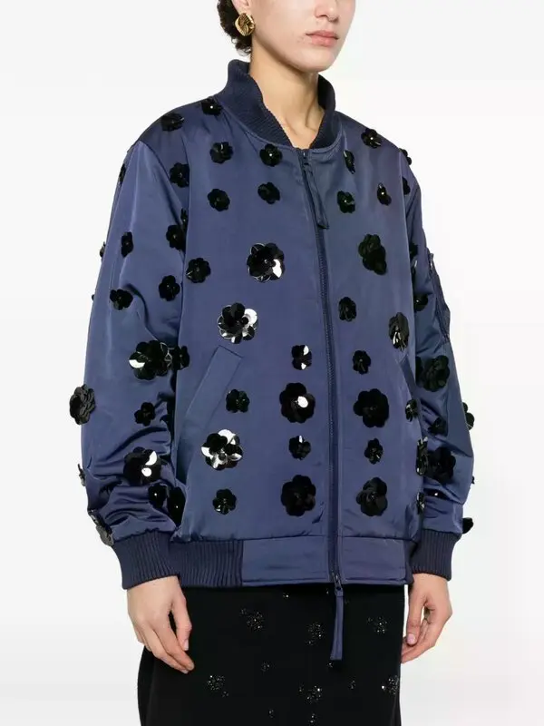 P.a.r.o.s.h Embroidered Bomber Jacket - Blue