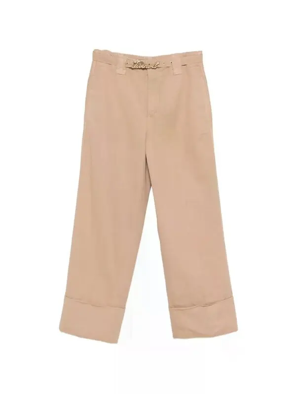 TWINSET Logo Belt Tailored Trousers - Neutrals