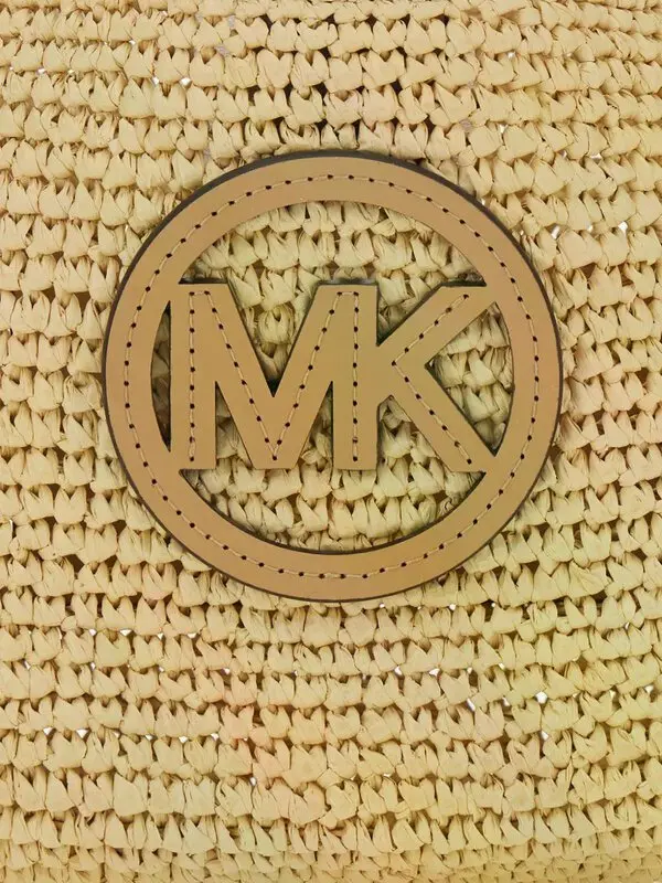 Michael Kors Logo Patch Woven Shoulder Bag