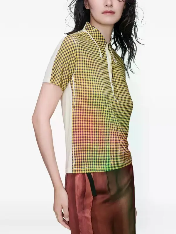 MAISON MARGIELA Gingham Check Polo Top