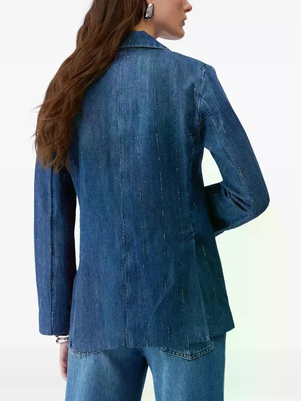 Liu Jo V-neck Button-fastening Blazer With Rhinestone Embellishment