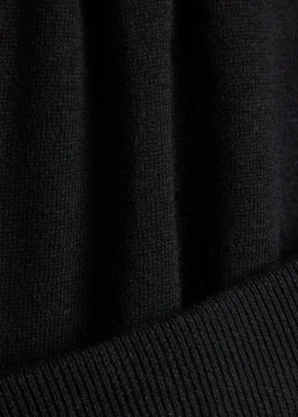 LISA YANG Cotton And Cashmere-blend Midi Skirt - Black