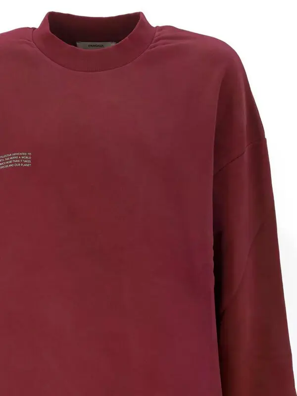 PANGAIA Crew Neck Text Detail Sweater - Red