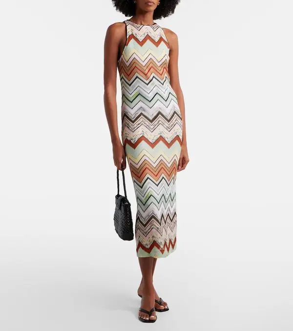 Missoni Zigzag Knitted Midi Dress
