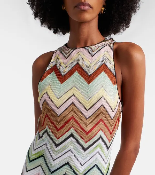 Missoni Zigzag Knitted Midi Dress