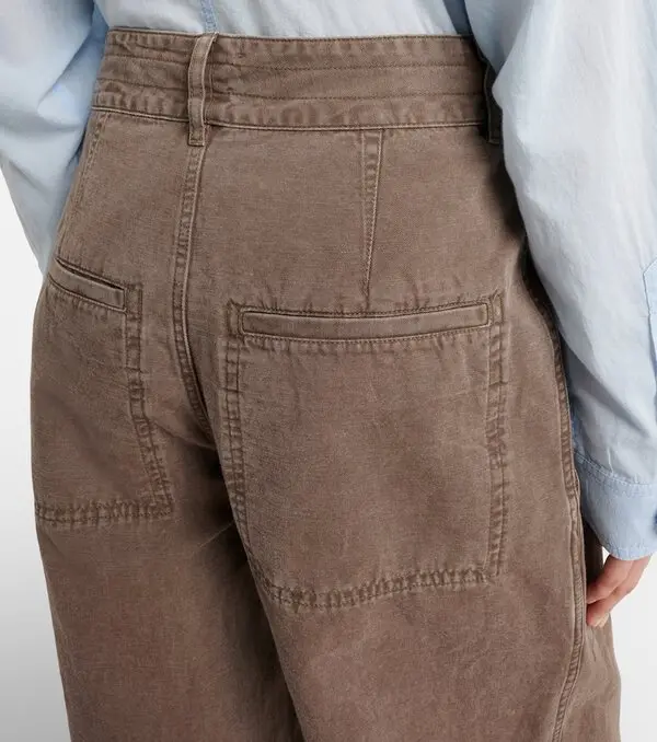 MARANT ETOILE Nadine Wide-leg Pants - Brown