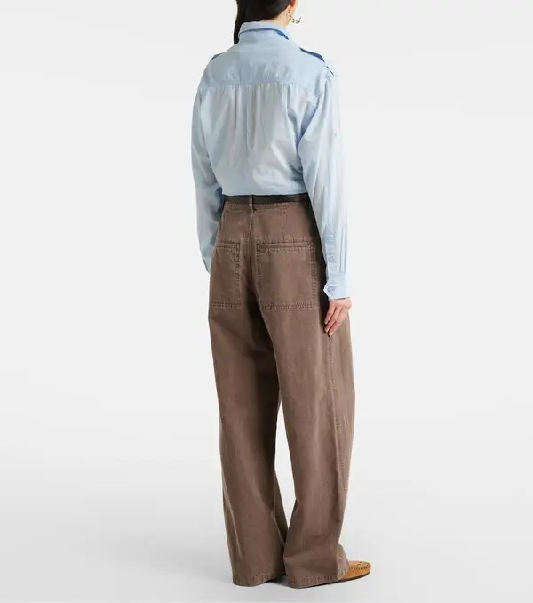 MARANT ETOILE Nadine Wide-leg Pants - Brown