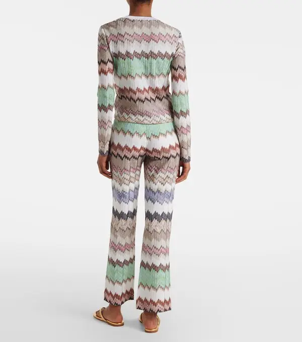 Missoni Zigzag Lame Cropped Straight Leg Trousers