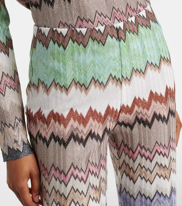 Missoni Zigzag Lame Cropped Straight Leg Trousers