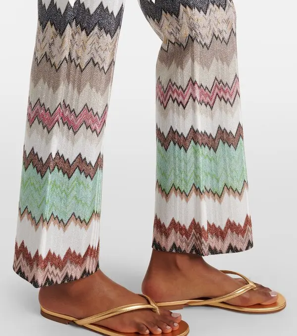 Missoni Zigzag Lame Cropped Straight Leg Trousers