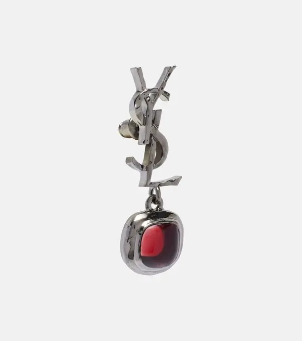 Saint Laurent Cassandre Embellished Drop Earrings