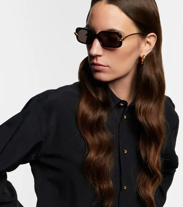Bottega Veneta Knot Aviator Sunglasses - Black