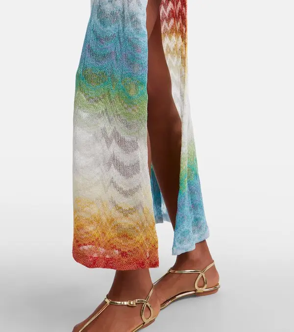 Missoni Open-knit Lamé Maxi Dress