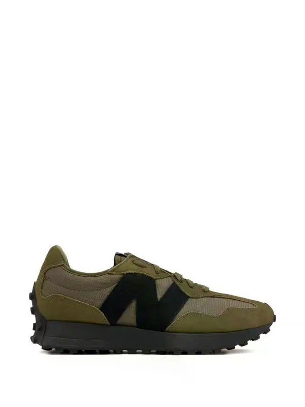 NEW BALANCE 327 Panelled Logo Sneakers - Brown