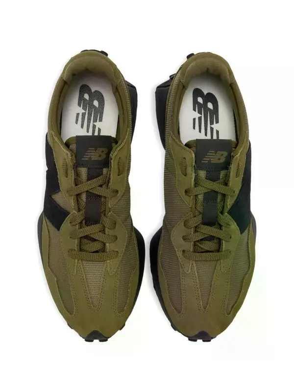 NEW BALANCE 327 Panelled Logo Sneakers - Brown