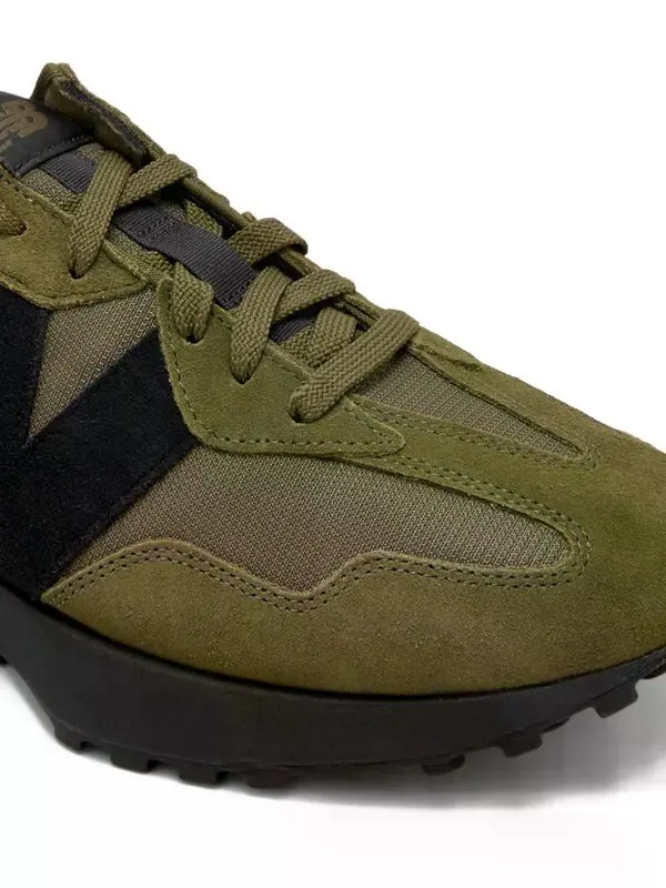 NEW BALANCE 327 Panelled Logo Sneakers - Brown