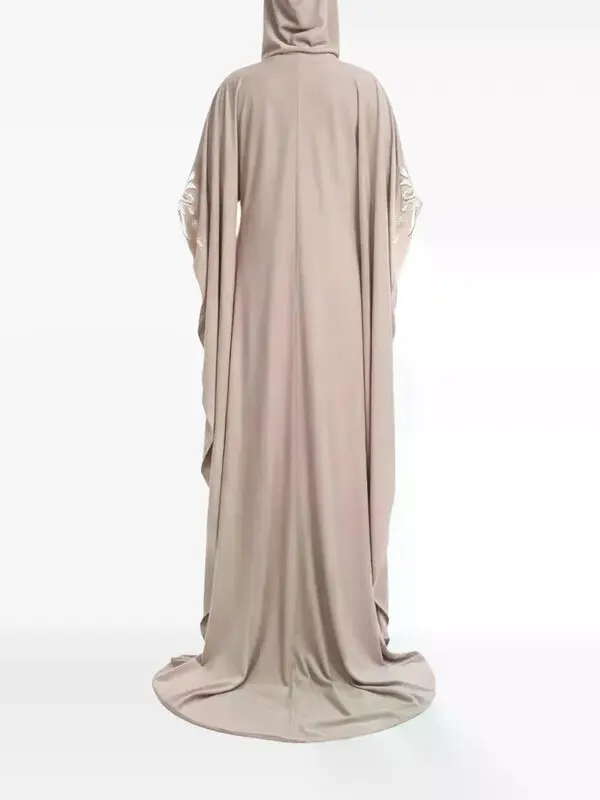 SAIID KOBEISY Embellished Hooded Abaya With Cape Sleeves