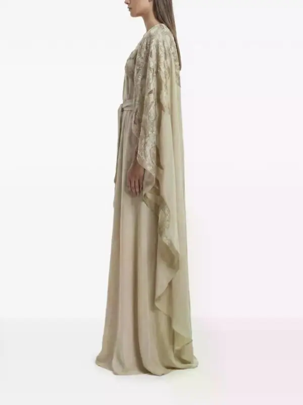 SAIID KOBEISY V-neck Cape-effect Gown