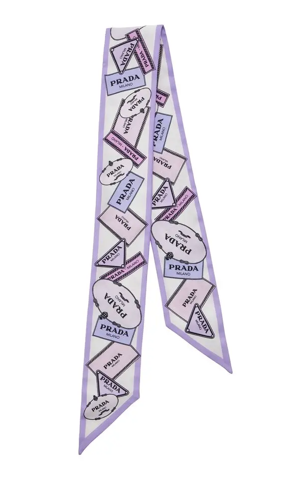Prada Heritage-print Silk Twill Scarf - Multi